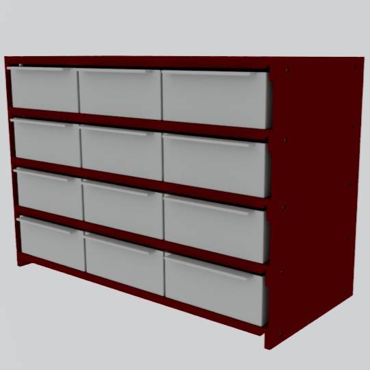 3D Printer Files | 3MF File | 12-Drawer Storage Cabinet | Creality Cloud