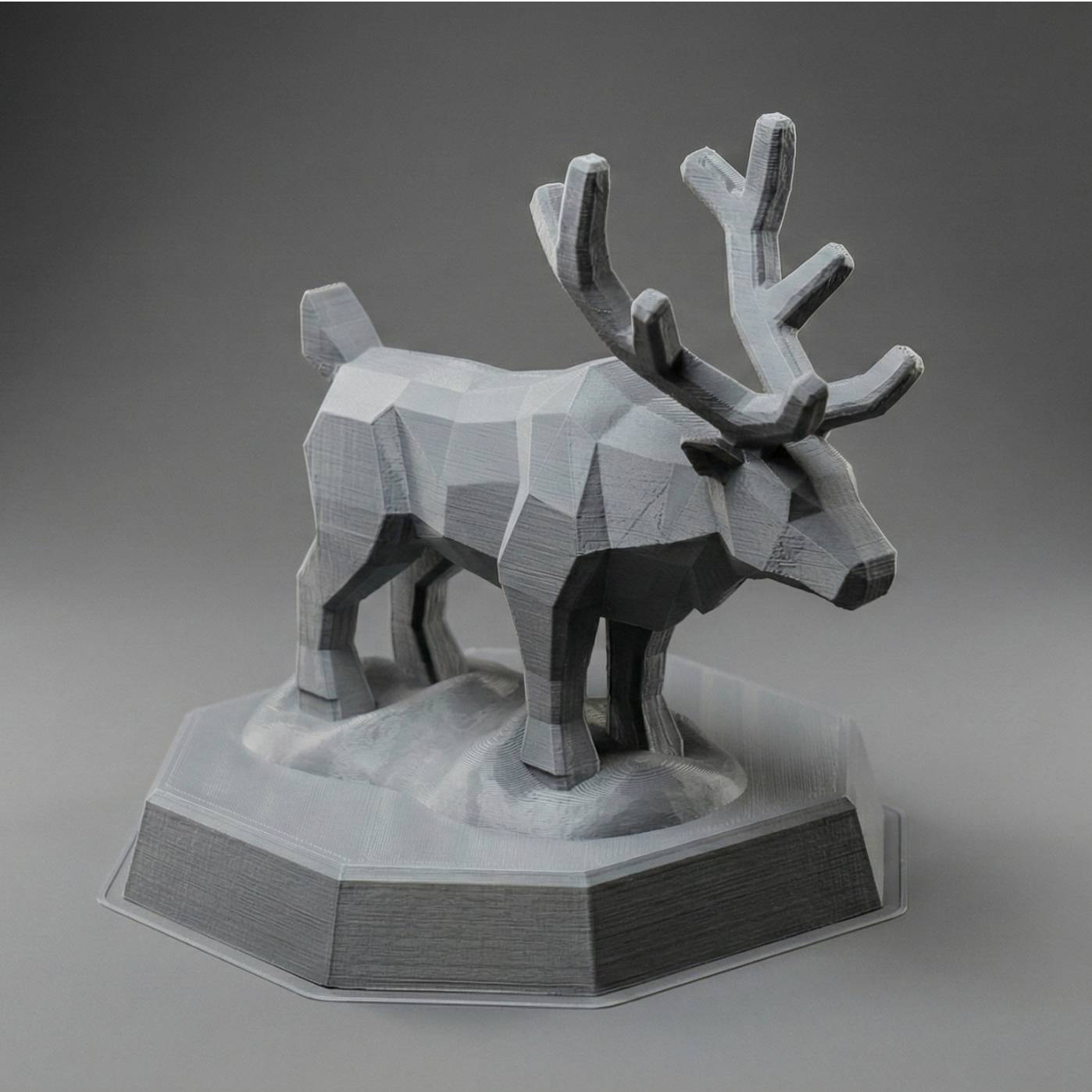 3D Printer Files | 3MF File | Geometric Reindeer Statue | Modern Low ...
