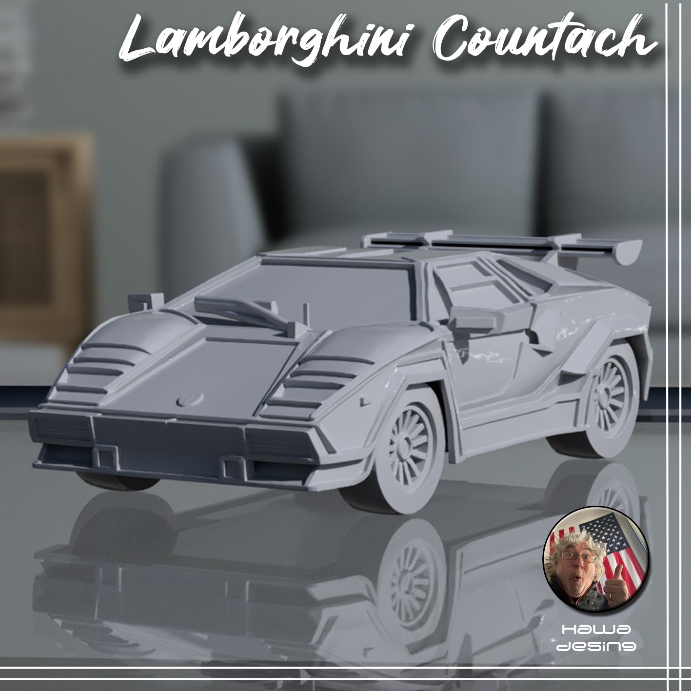 Free Vehicles & Machinery STL Download - Lamborghini Countachby KawaDesign