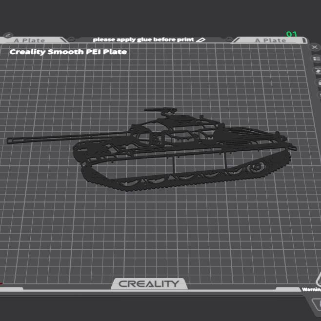 3D Printer Files | 3MF File | CENTURION MEDIUM TANK | 2D WALL ART ...