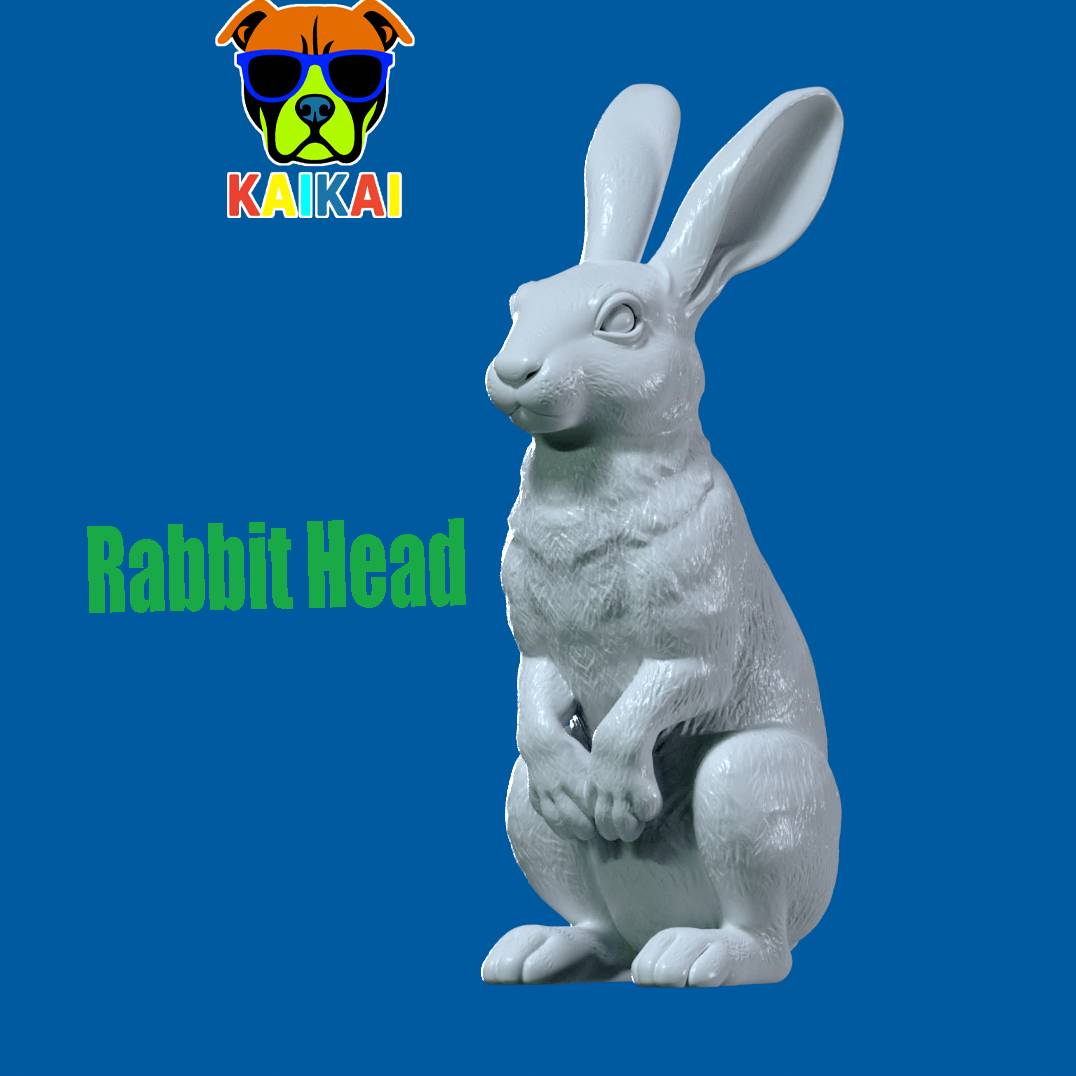 Characters & Creatures STL Descarga - Rabbit head- Riverine Rabbit Bust ...
