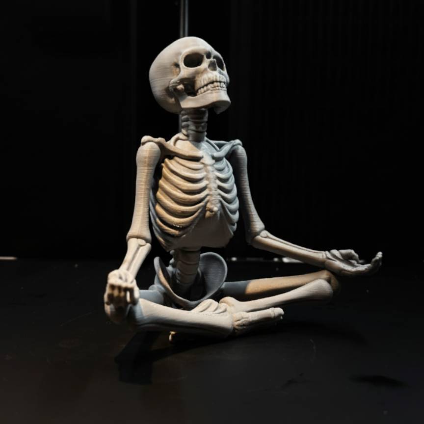 3D Printer Files | 3MF File | Skeleton meditating | Creality Cloud