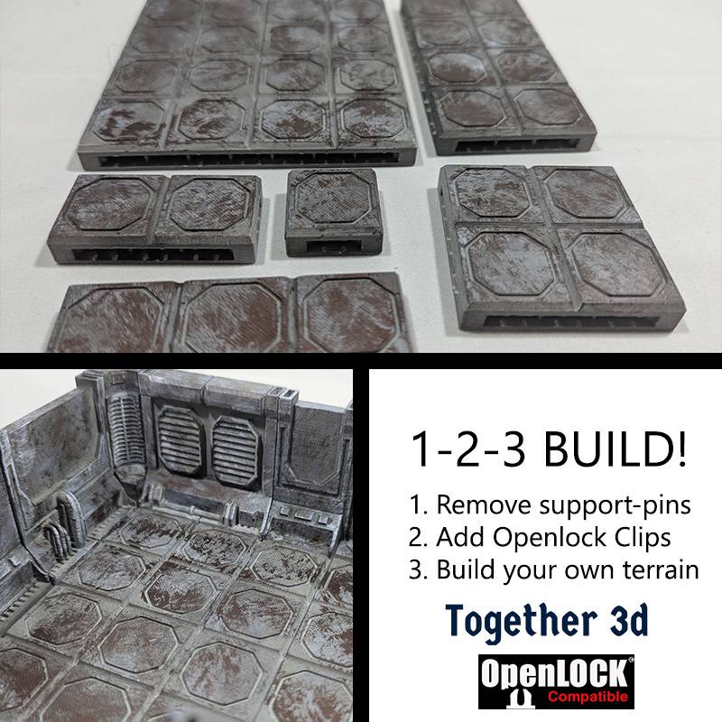 3D Printer Files | 3MF File | Sci fi tile - octagon | Creality Cloud
