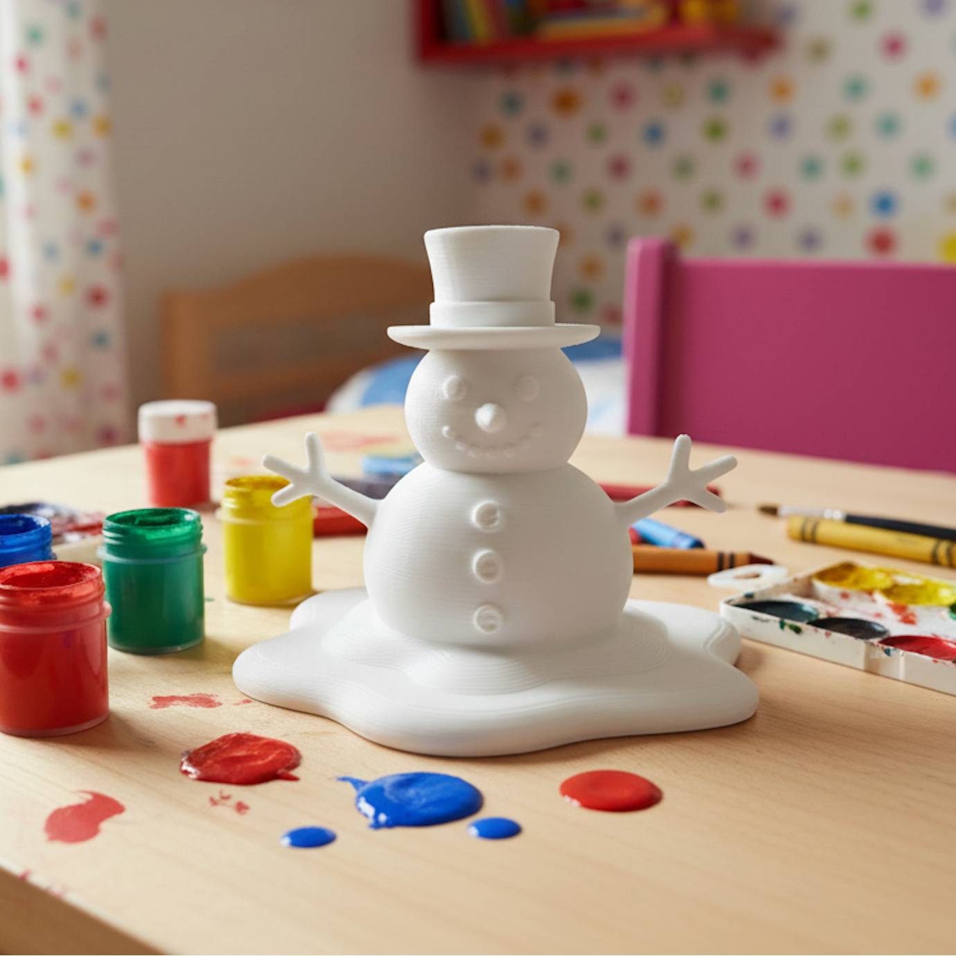 3D Printer Files | 3MF File | Snowman with Top Hat | Creality Cloud