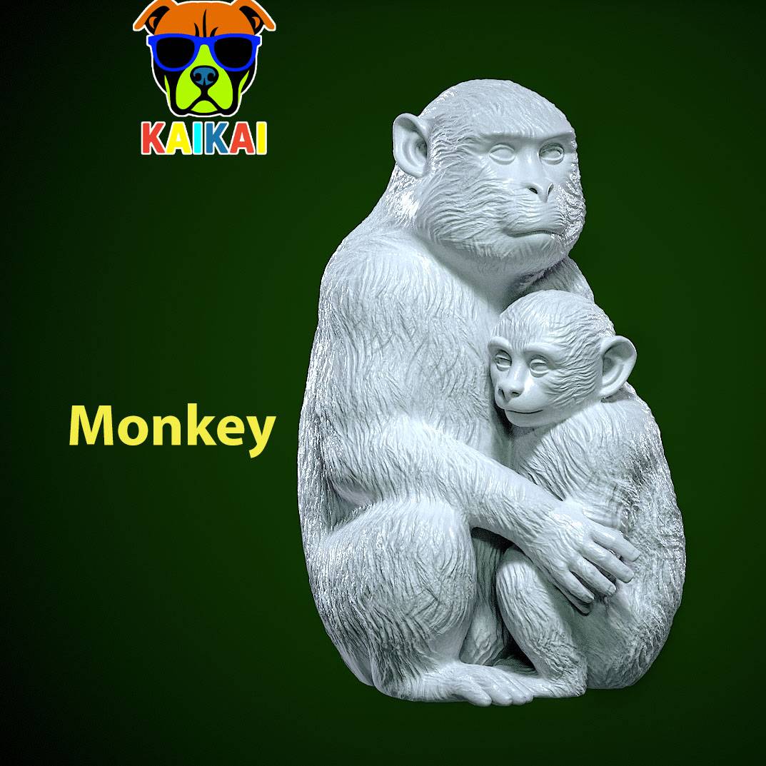Characters & Creatures STL Download - Monkey family model - monkey ...