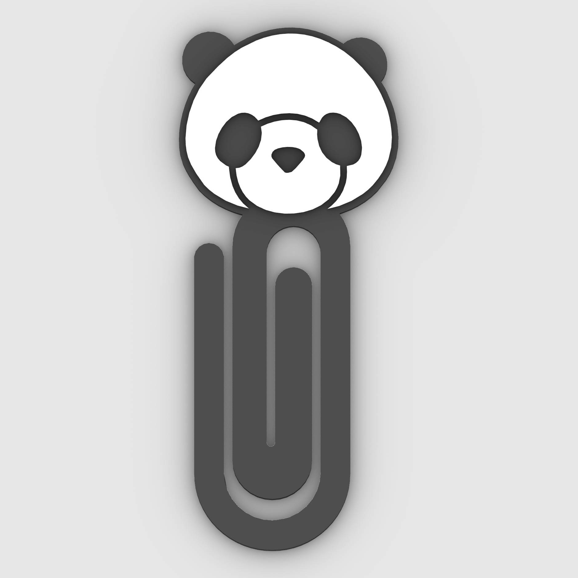 Stationery & Learning Tools STL Download - panda bear - Paper clip ...