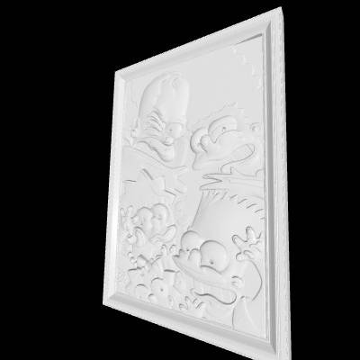 Archivos de impresora 3D | Archivo 3MF | Simpson család dombornyomott ...