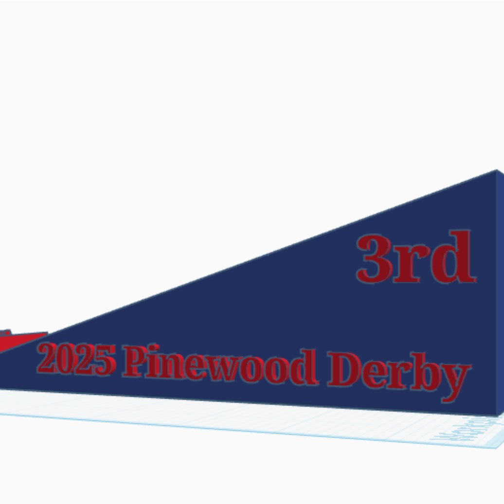 Free Sculptures & Artworks STL Download - Third Place Pinewood derbyby ...