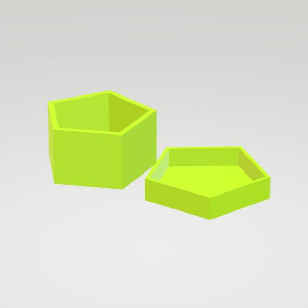 Free Tools & Spare Parts STL Download - pentagon container and lidby ...