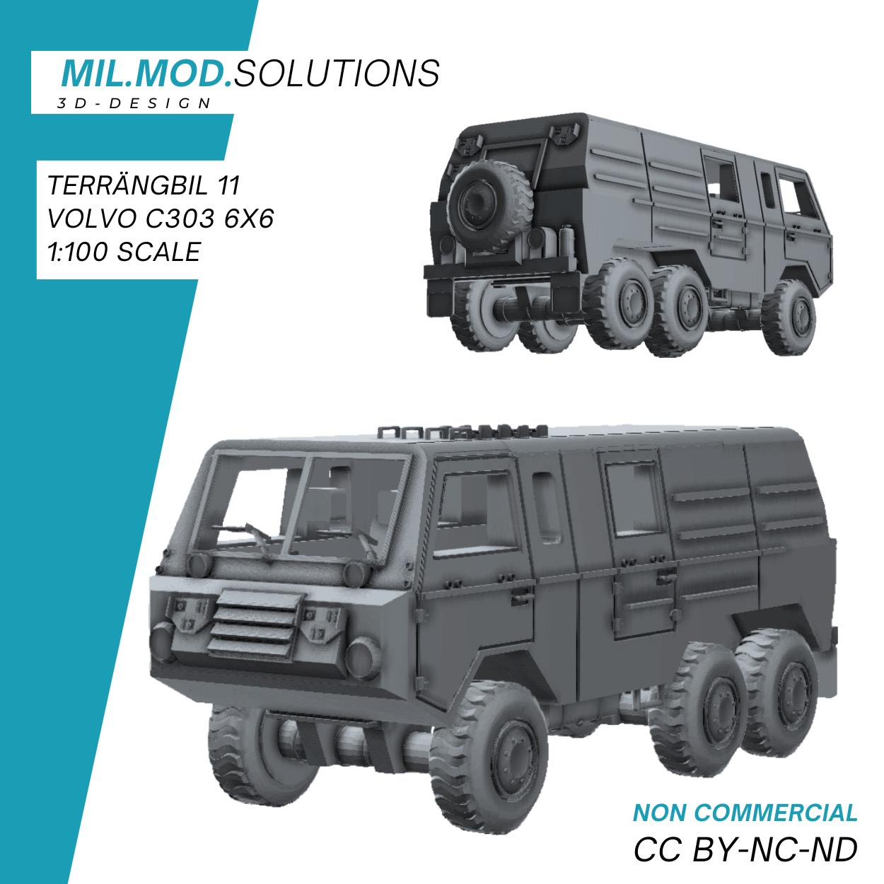 Vehicles & Machinery STL Download - Volvo C303 6x6by Mil Mod Solutions