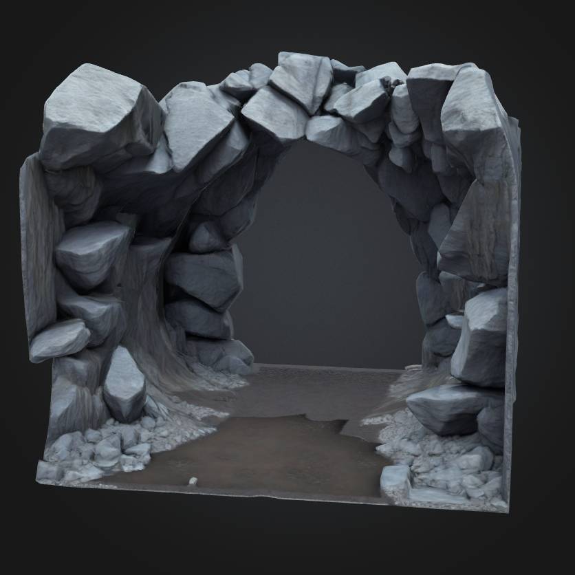 Miniature Games & Accessories STL Download - Large ork cave entrace rpg ...
