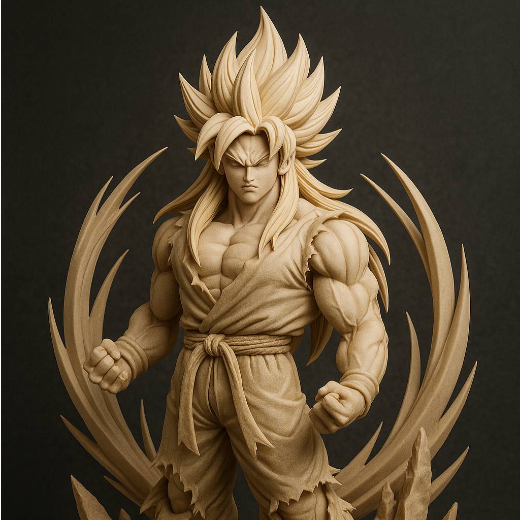 3D Printer Files | 3MF File | ⚡ Anime Warrior Fan Statue – Free ...
