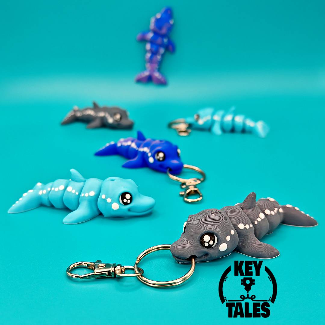 Other STL Download - The Dolphin (flexi - keychain - magnet - mini)by ...