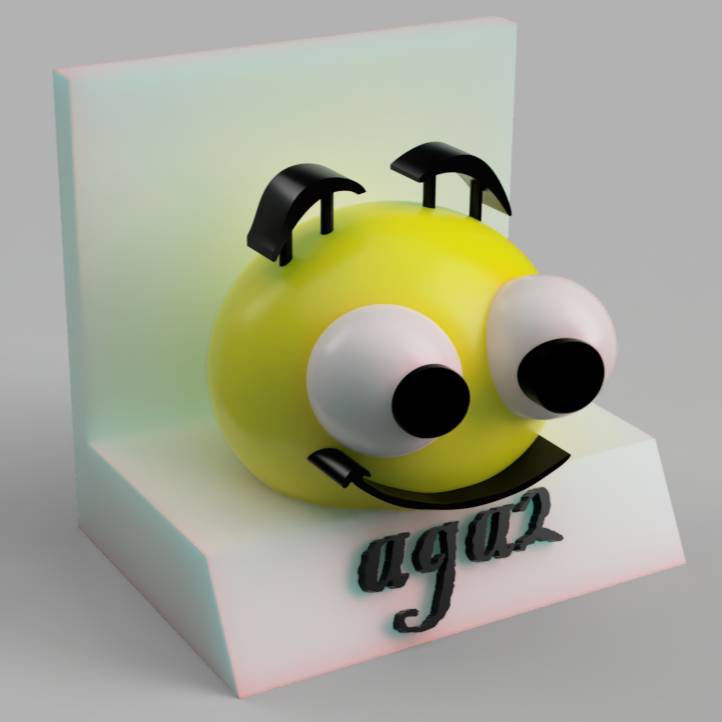 3D Printer Files | 3MF File | Yellow emoji "aga2" inside joke ...