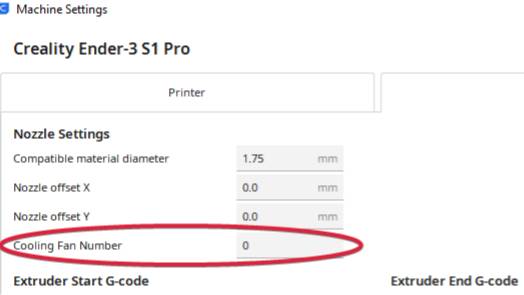 Ender3 S1 Pro Cura fan problem | Creality Cloud