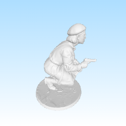 Characters & Creatures STL Download - French partisan WW2 FFI woman at ...