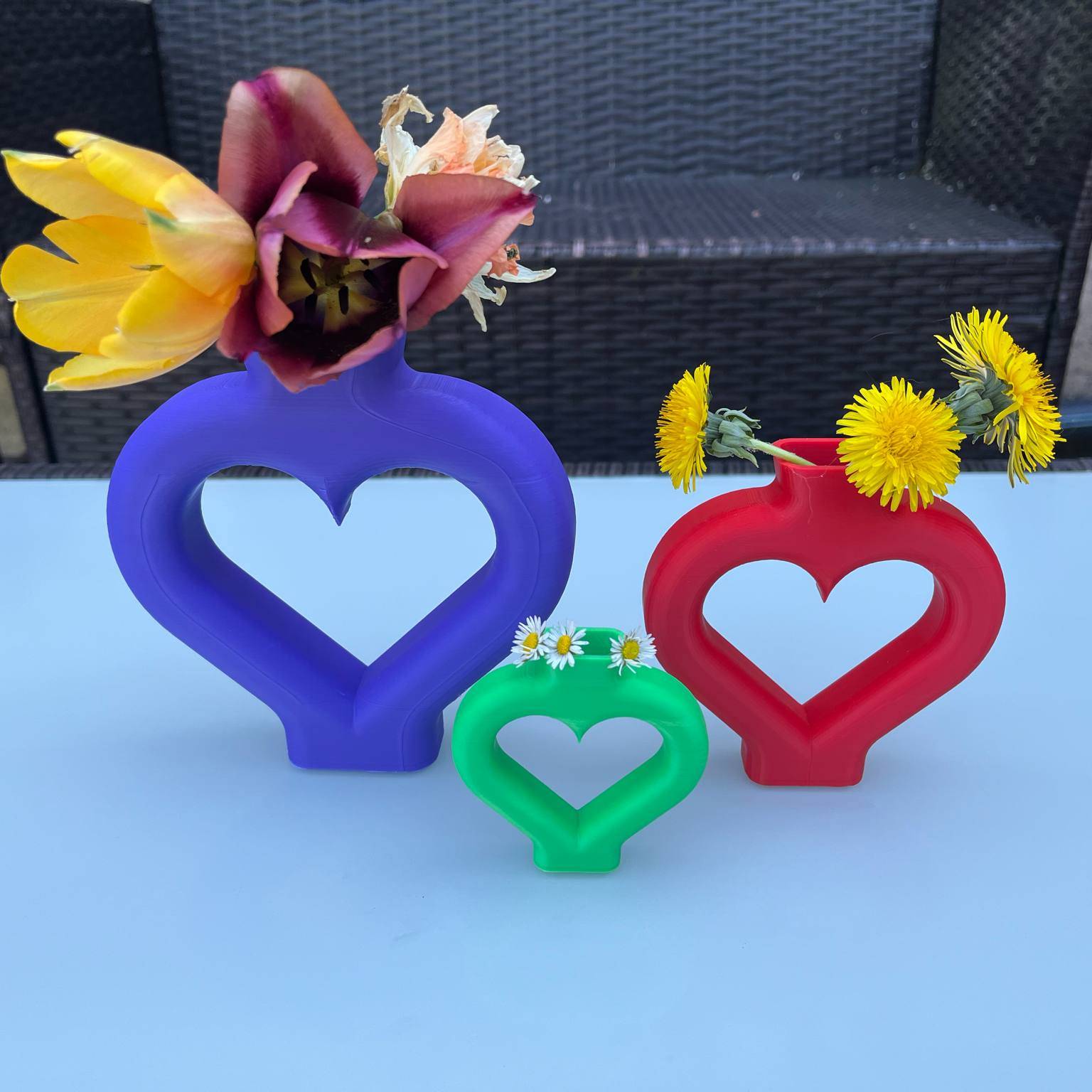 Archivos de impresora 3D | Archivo 3MF | Vase, heart-shaped flower pot ...