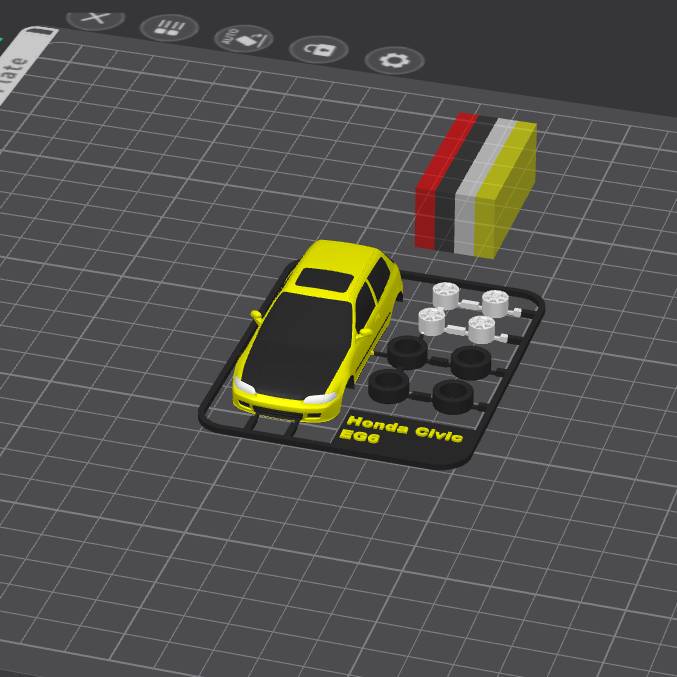 3D Printer Files | 3MF File | Honda Civic EG6 kit card | Creality Cloud