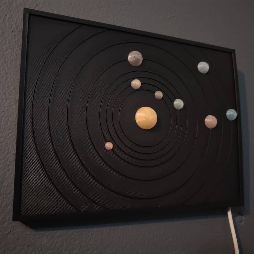 3D Printer Files | 3MF File | Minimalistic Solar System Wall Art ...