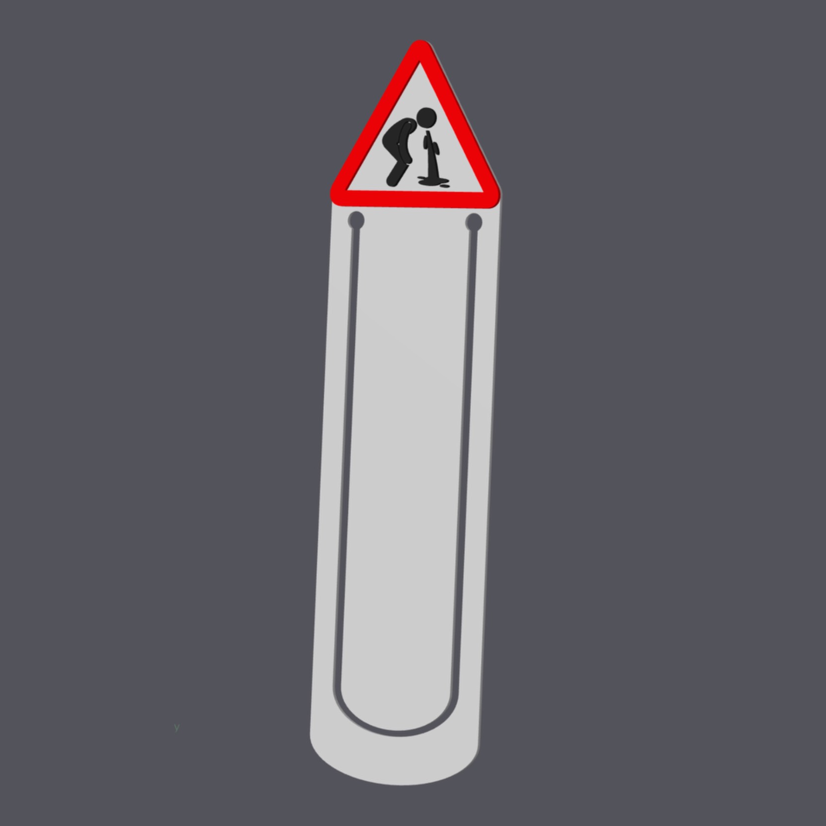 3D Printer Files | 3MF File | Vomit Warning - Traffic Sign - Bookmark ...