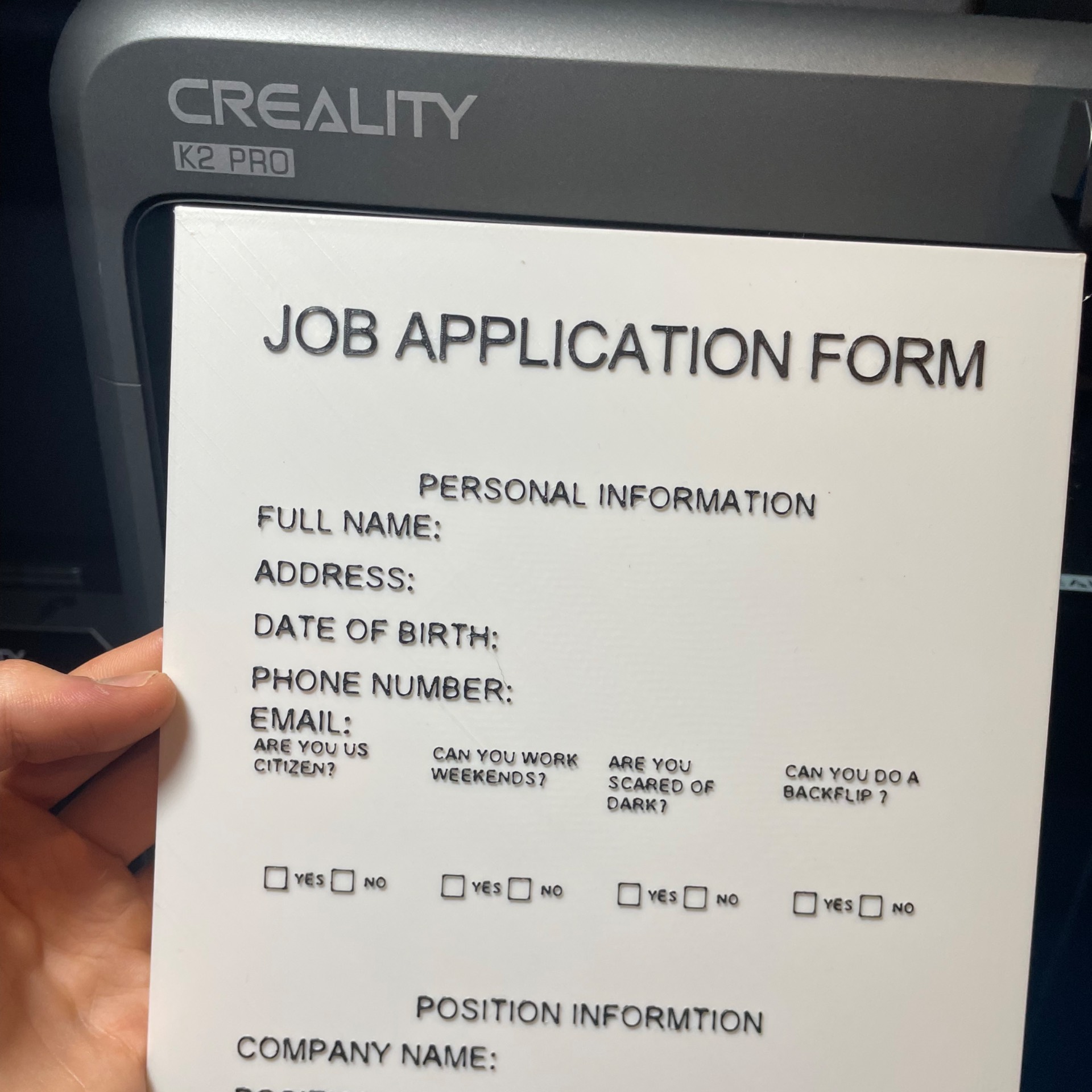 3D Printer Files | 3MF File | JOB APPLICATION (The Scariest thing of ...