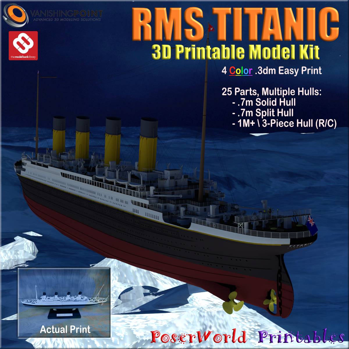 3D Printer Files | 3MF File | RMS Titanic Cruise Ship Model by ...