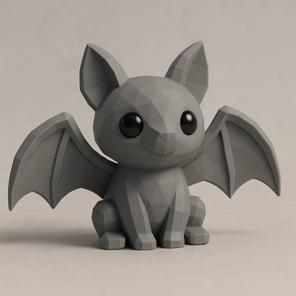 3D Printer Files | 3MF File | 🦇 Cute Low Poly Bat Figurine | Creality Cloud