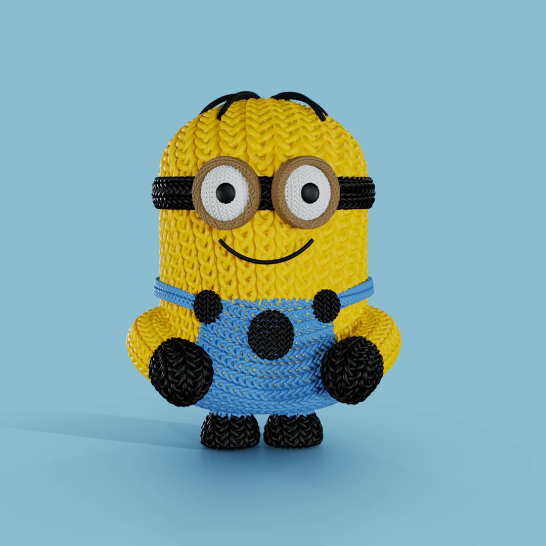 Characters & Creatures STL Download - KNITTED MINIONby Print_Verse