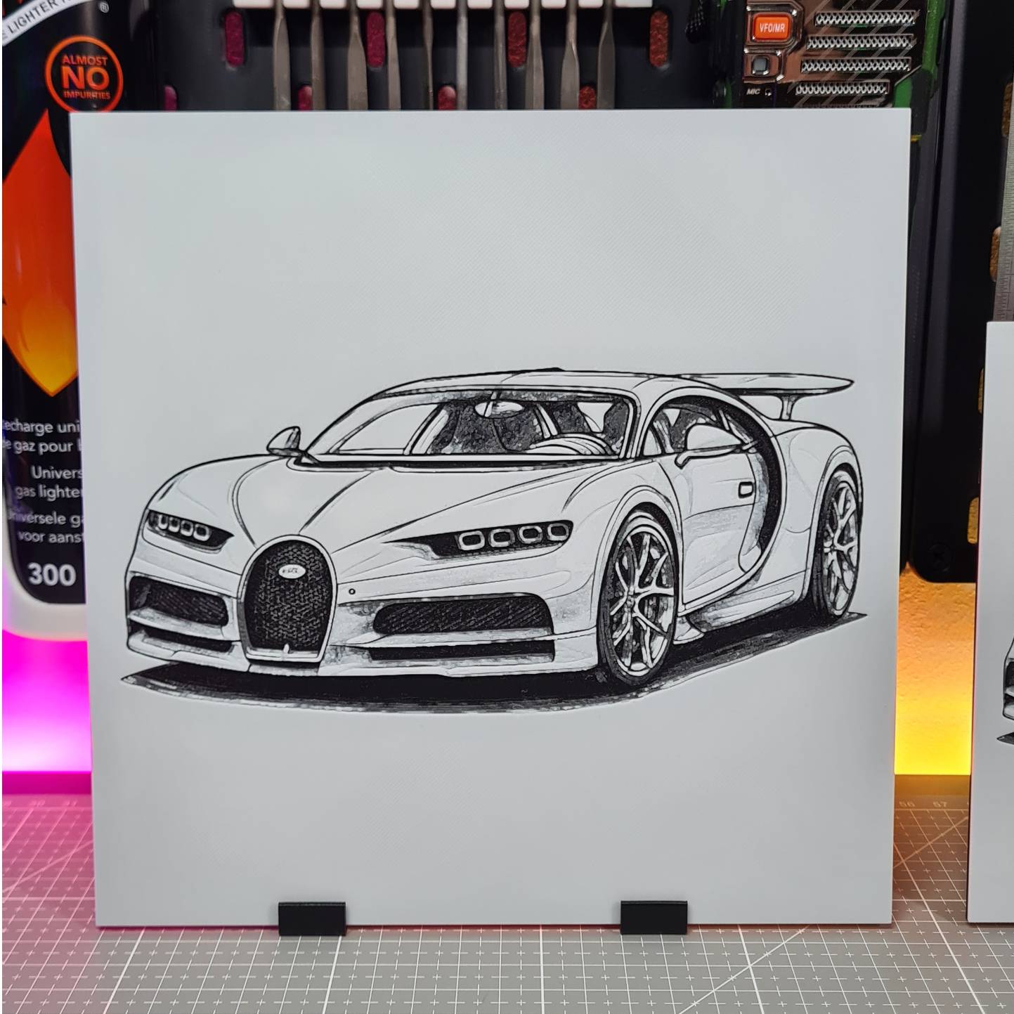3D Printer Files | 3MF File | Bugatti Chiron – Hueforge – 3 Colors ...