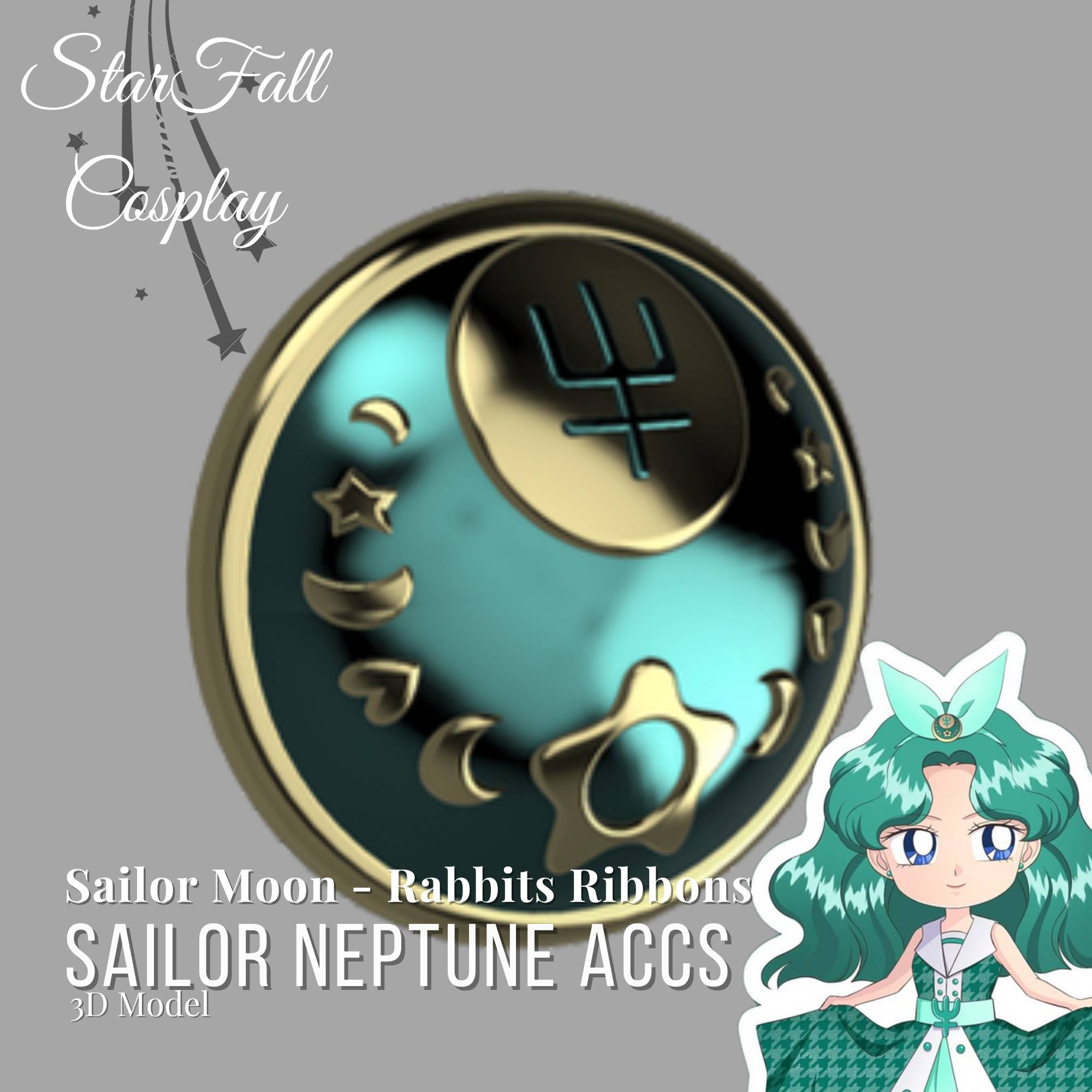 Cosplay STL Download - Neptune Rabbit Ribbon Cosplay Accessoriesby ...