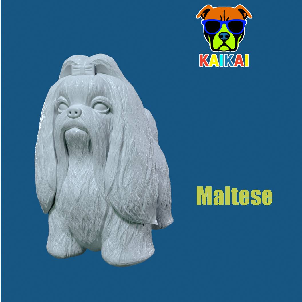 Characters & Creatures STL Download - Maltese dog model - 3D printby ...
