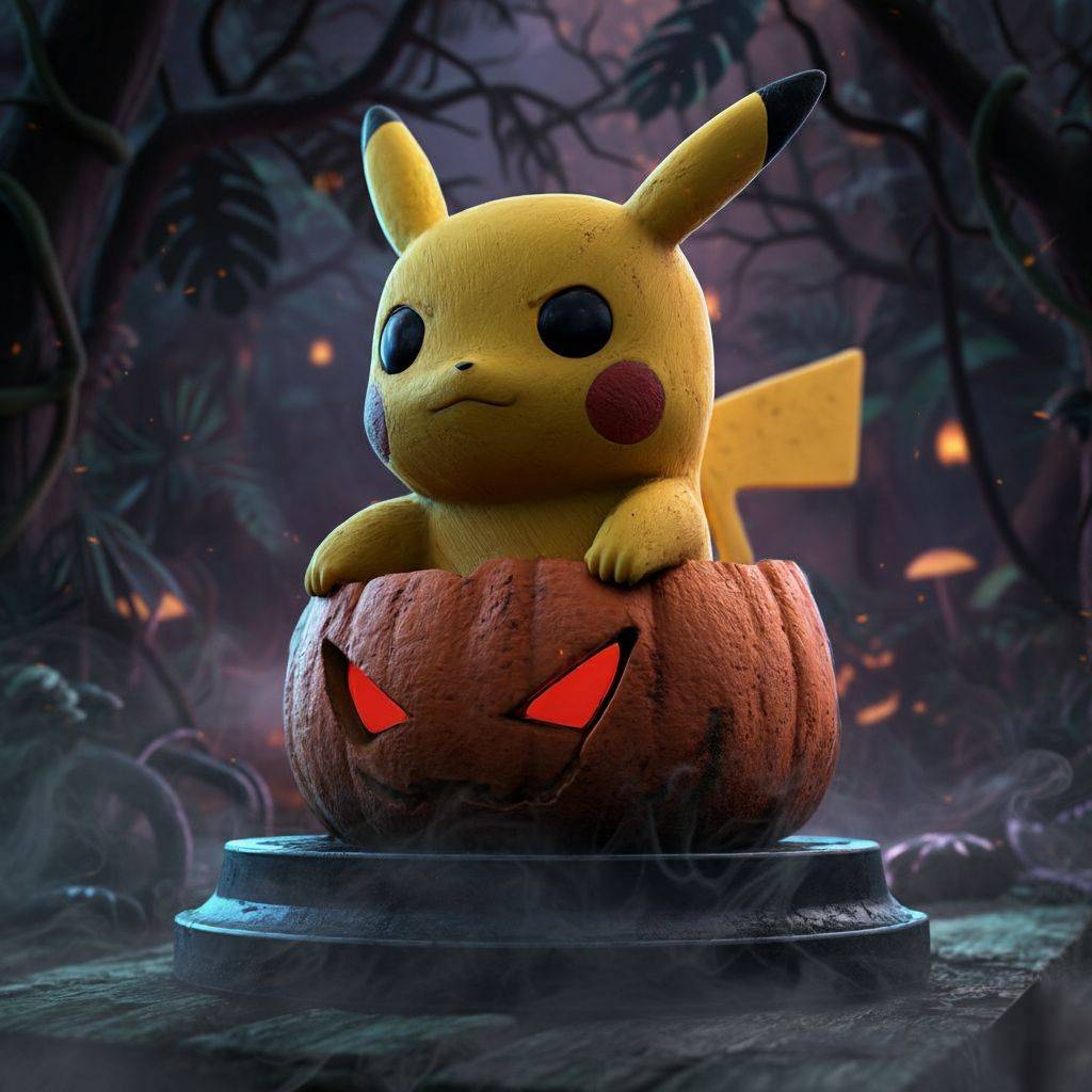3D Printer Files | 3MF File | Halloween pikachu pumpkin | Creality Cloud