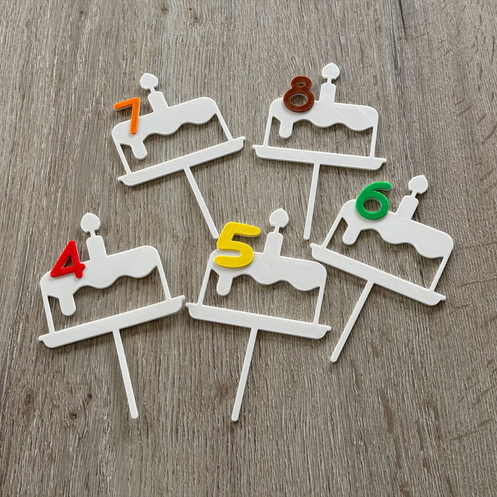 3D Printer Files | 3MF File | 4, 5, 6, 7, 8 year old cake decorations ...