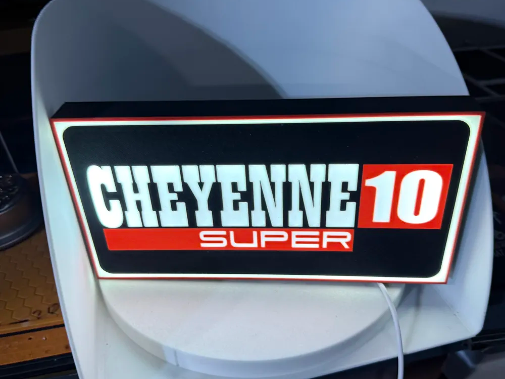 3D Printer Files | 3MF File | Cheyenne Super 10 bar / man cave light ...