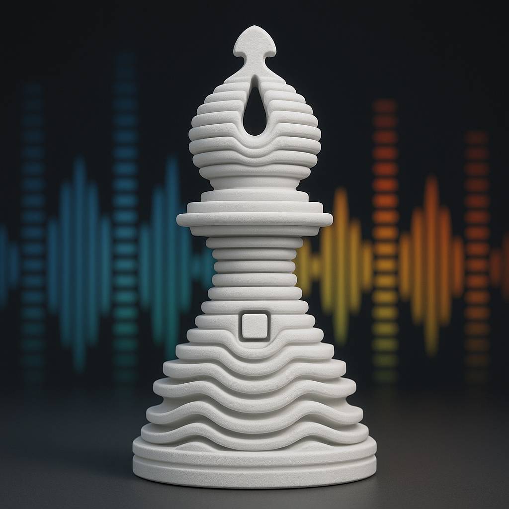 Game Props STL Download - Chess Bishop Sound Waveby Meta Mystery