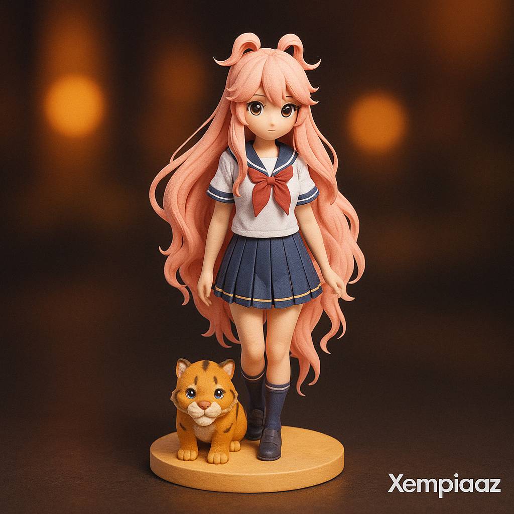 Characters & Creatures STL Download - Lucy and the lion - cute char ...