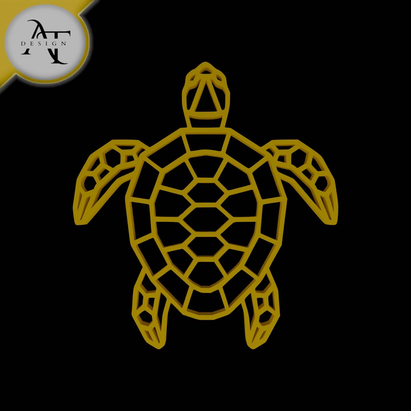 Home Decorations & Ornaments STL Download - Turtle - Geometric - 2D ...