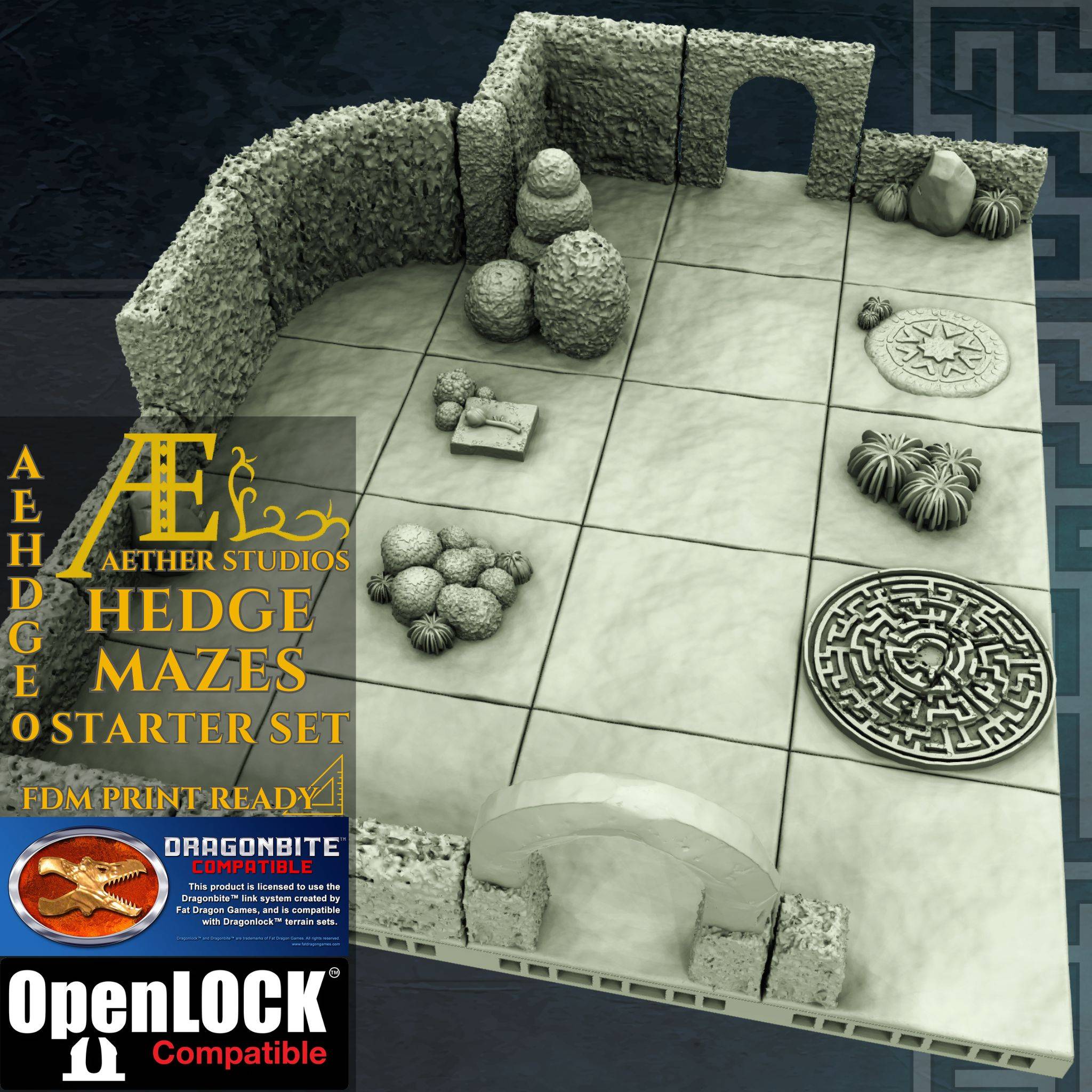 3D Printer Files | 3MF File | AEHDGE0 - Hedge Maze Starter Set ...