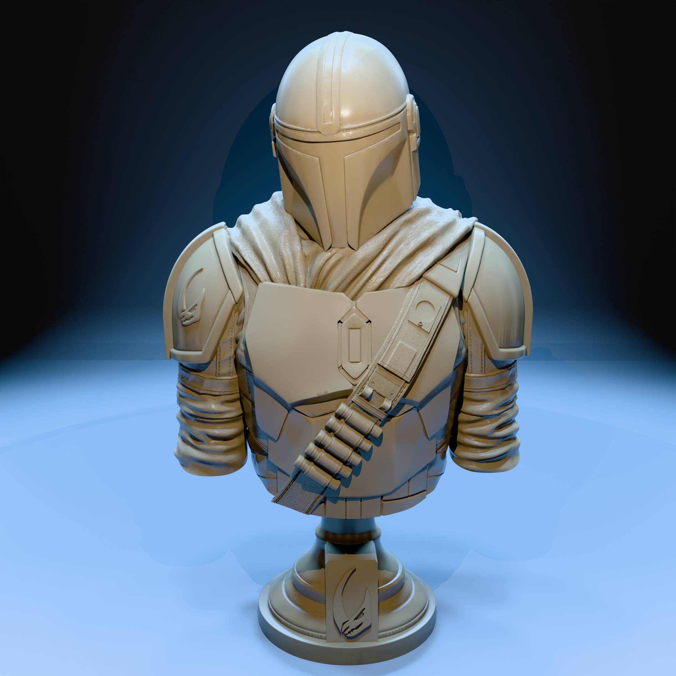 Archivos de impresora 3D | Archivo 3MF | Mandalorian Bust | Creality Cloud