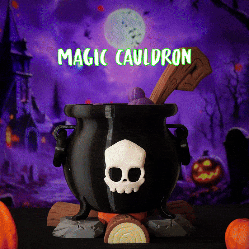 3D Printer Files | 3MF File | Caldero Mágico de Halloween – Modelo 3D ...