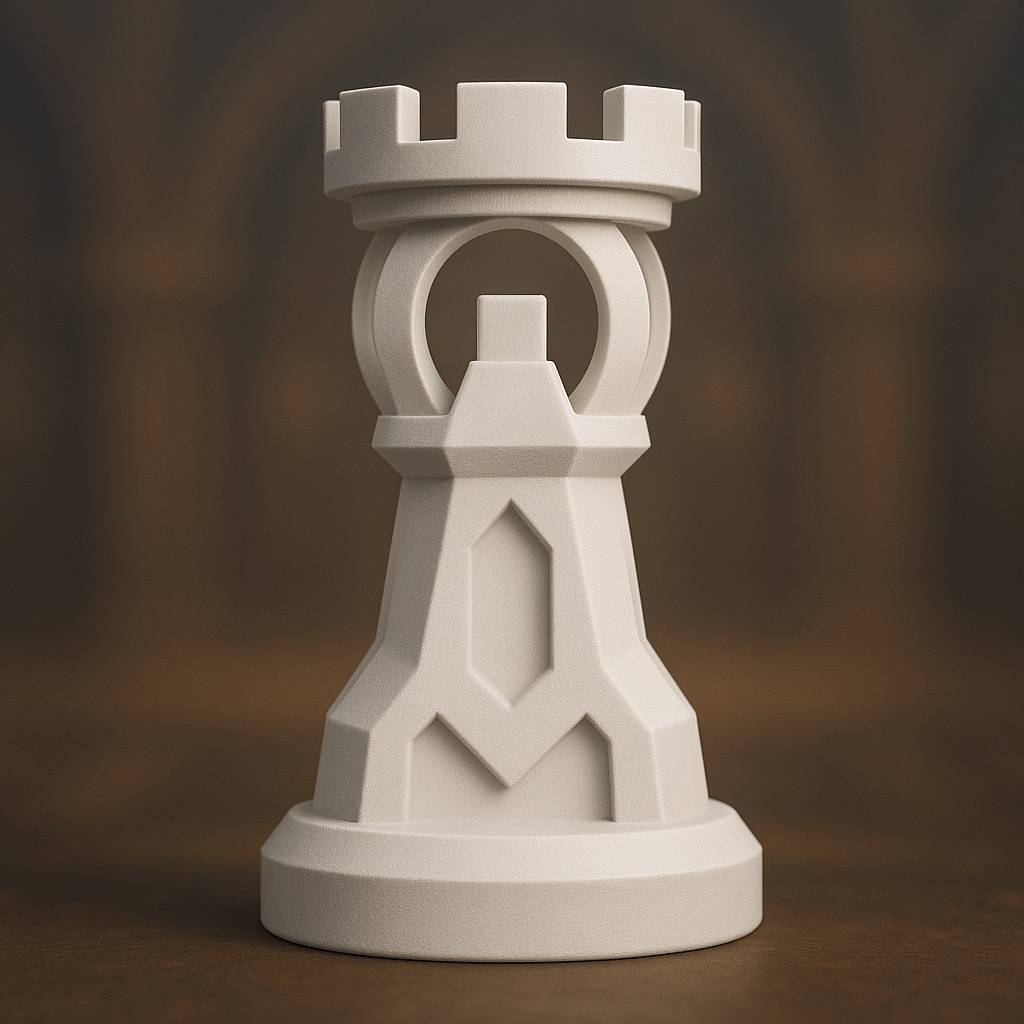 Free Sculptures & Artworks STL Download - Chess Rook Floating Crownby ...