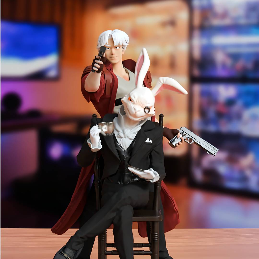 Sculptures & Artworks STL Download - Devil May cry - Dante and white ...