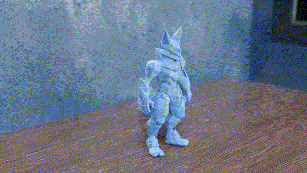 3D Printer Files | 3MF File | Low Poly Lucario | Creality Cloud