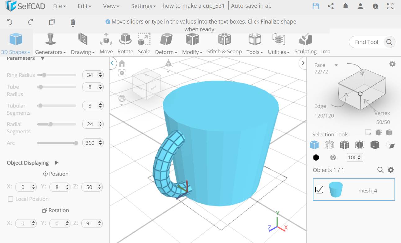 HOW TO CREATE A 3D CUP