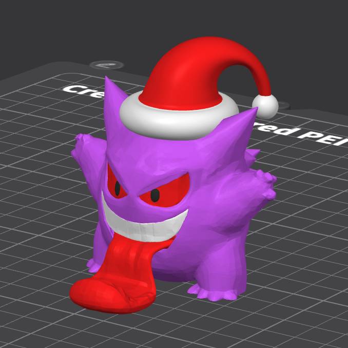 3D Printer Files | 3MF File | Santa Gengar | Creality Cloud