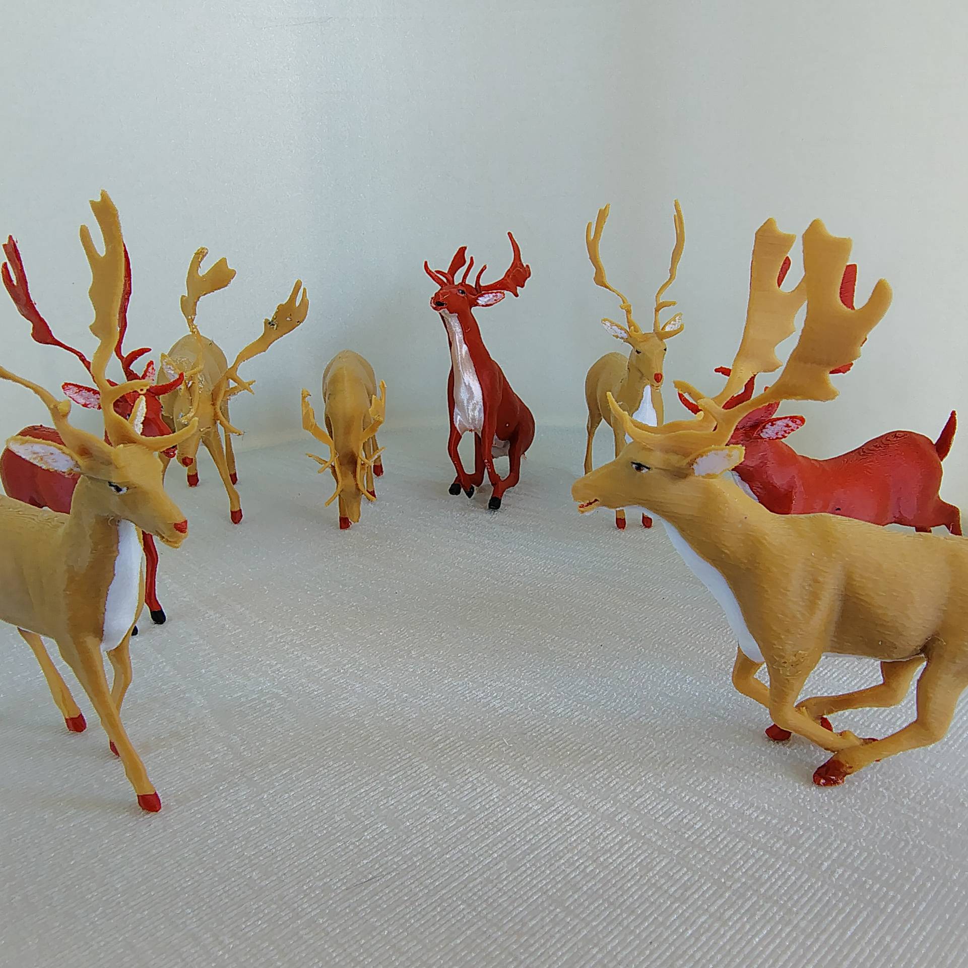 3D Printer Files | 3MF File | Fallow Deer 8 Figure Pose Set with Bonus ...