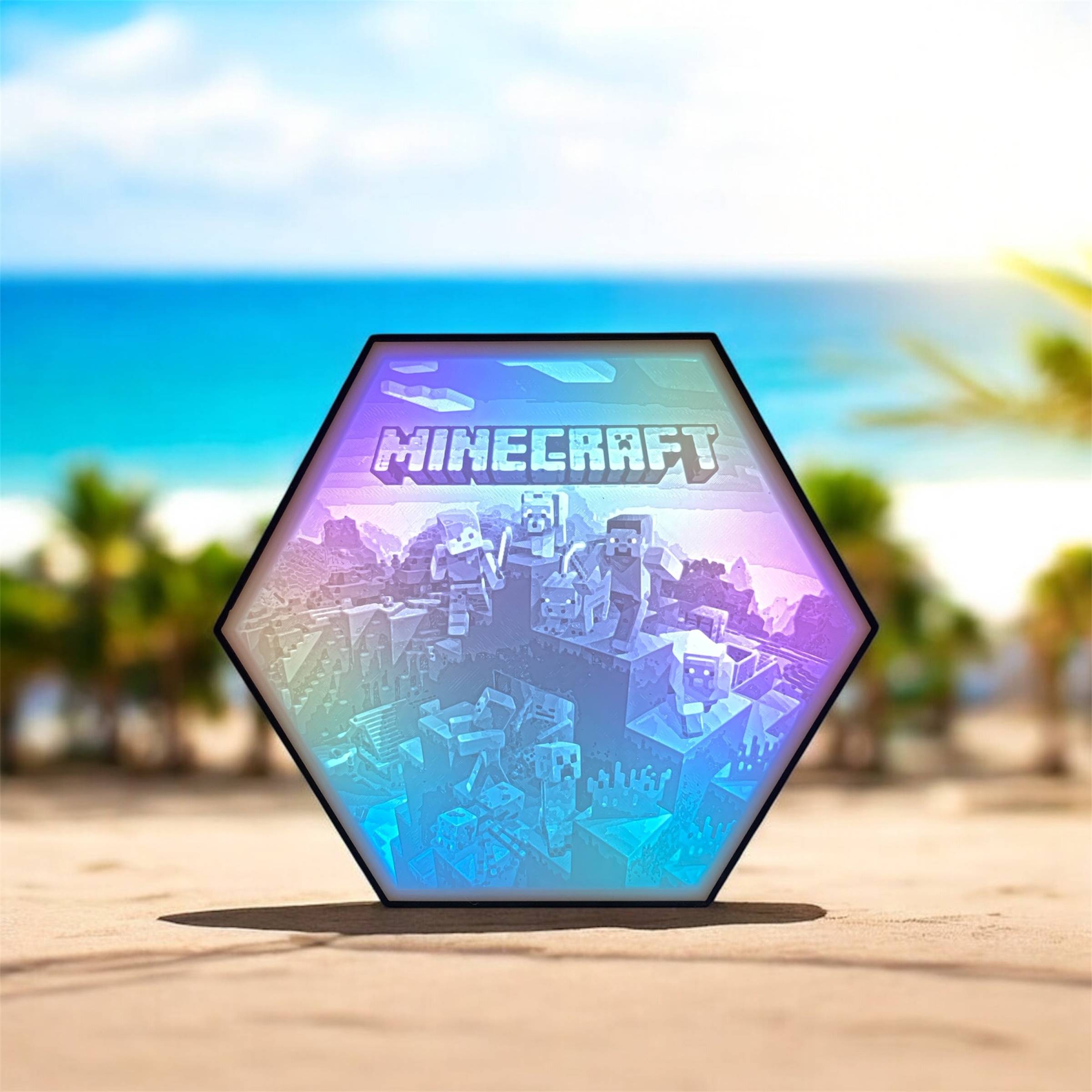 3D Printer Files | 3MF File | Minecraft Hexagon Lamp 001 | Creality Cloud