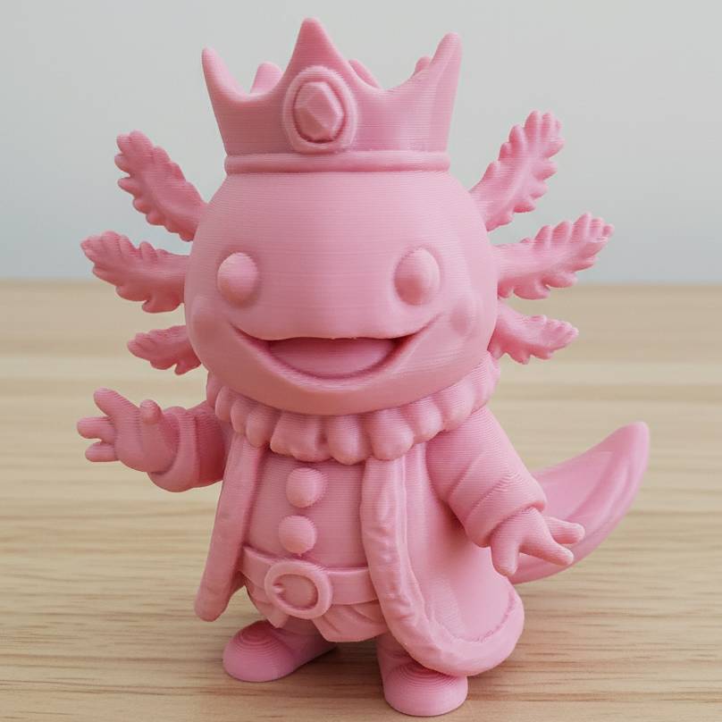 3D Printer Files | 3MF File | Chibi Axolotl King | Creality Cloud