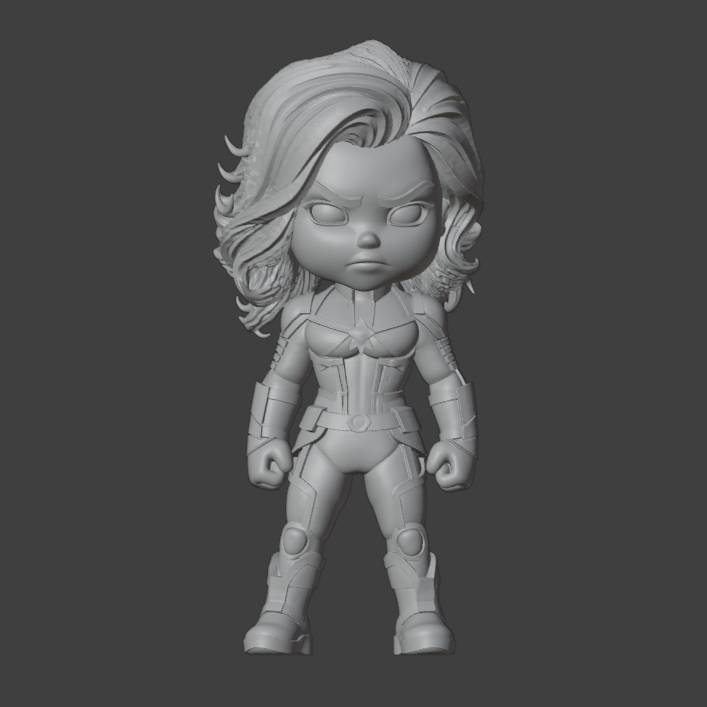 Characters & Creatures STL Download - Miniatura Capitana Marvelby ...