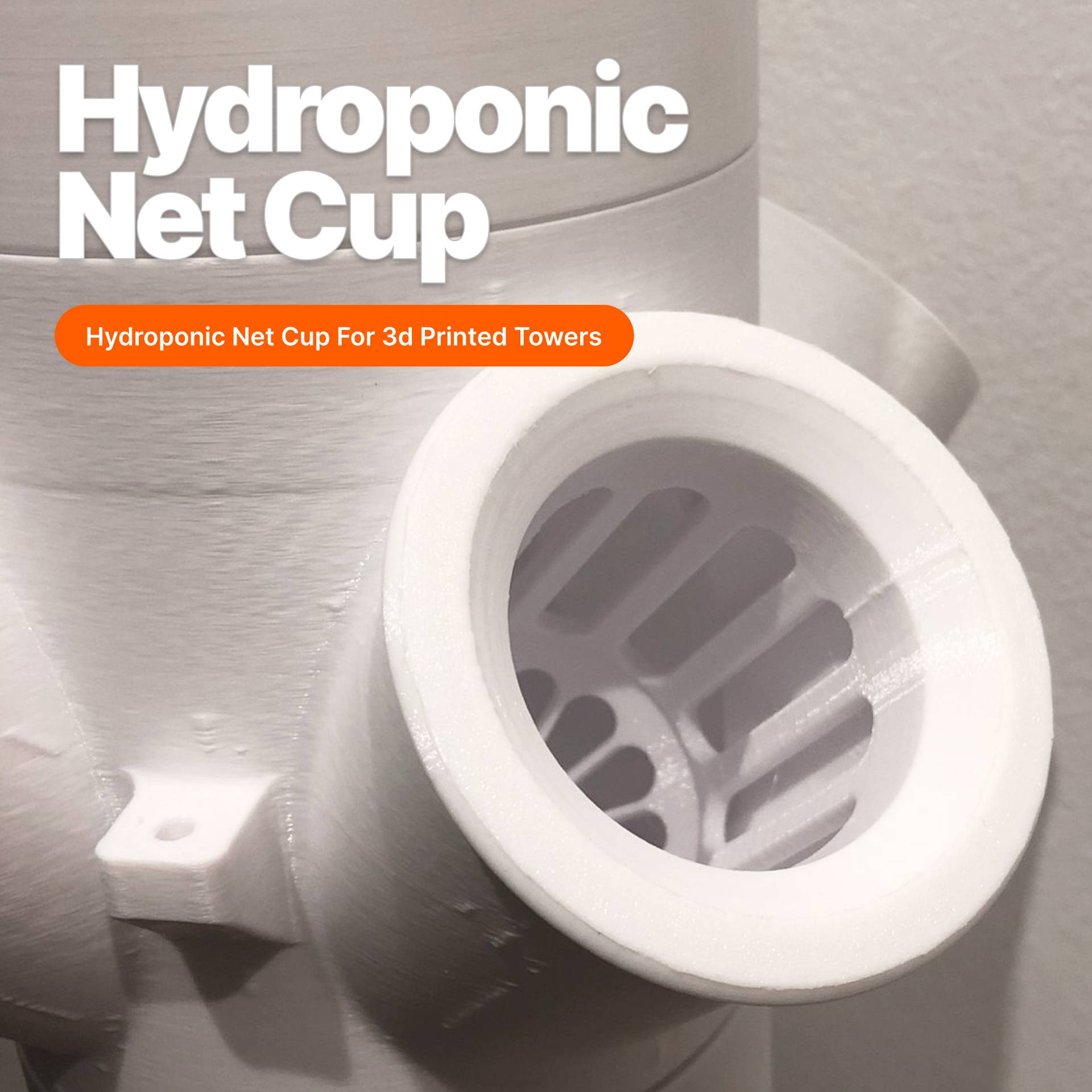 Lighting & Lamps STL Download - Hydroponic Net Cup (For 3d Printed ...